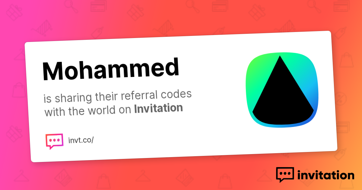 Mohammed's Promo Codes — Mohammed AlHajri invitation.codes