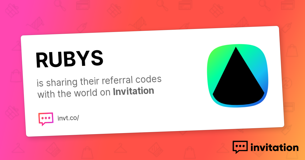 RUBYS's Promo Codes — RUBYS invitation.codes