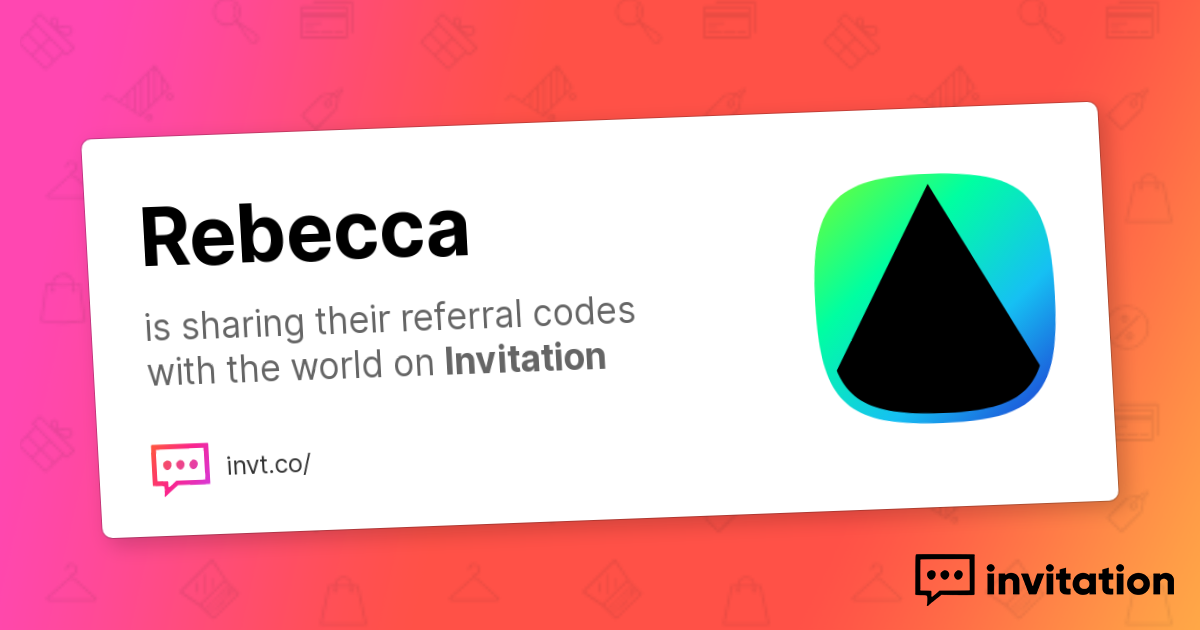 Rebecca's Promo Codes — Rebecca Brackett invitation.codes