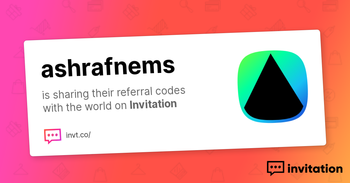 Ashraf's Promo Codes — ashraf nems invitation.codes