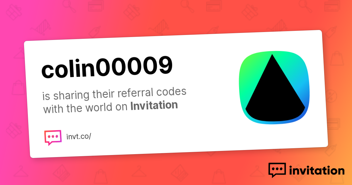 Colin's Promo Codes — Colin Iddenden invitation.codes