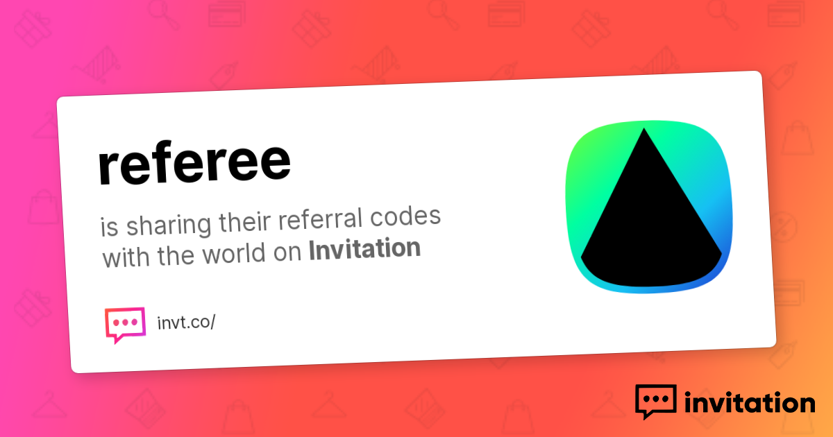 Referee's Promo Codes — Referee invitation.codes