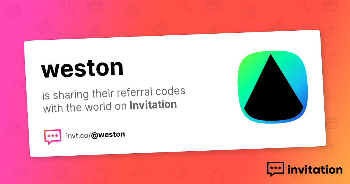 Weston's Promo Codes — Weston Martin invitation.codes